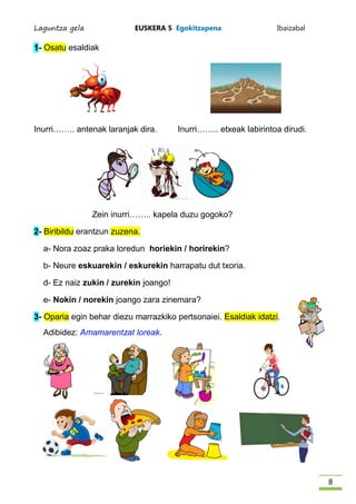 Euskera 5( Ibaizabal 8.gaia)-egokitzapena | PDF
