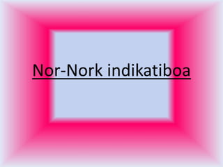 Nor-Nork Indikatiboa. | PPT
