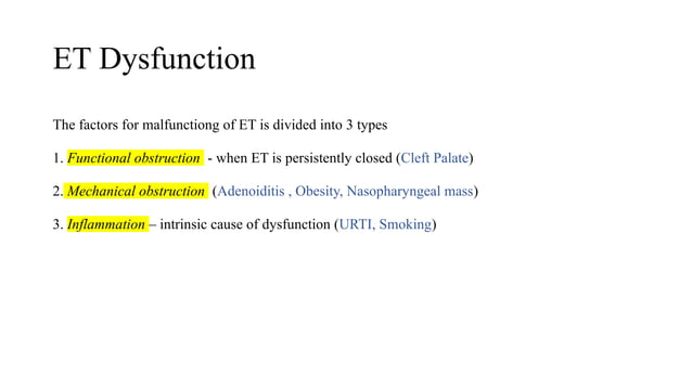 Eustachian Tube - Anatomy physiology and Disorders UG.pptx | Ear, Nose ...