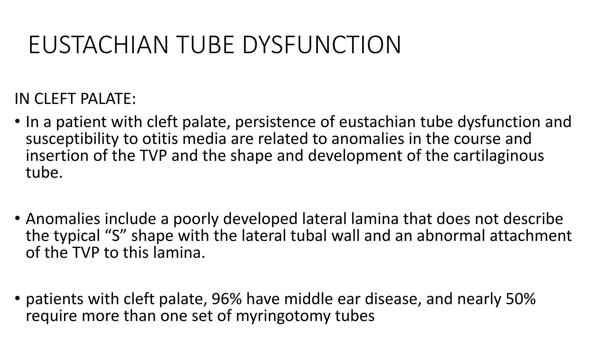 Eustachian tube dysfunction diagnosis and treatment | PPTX
