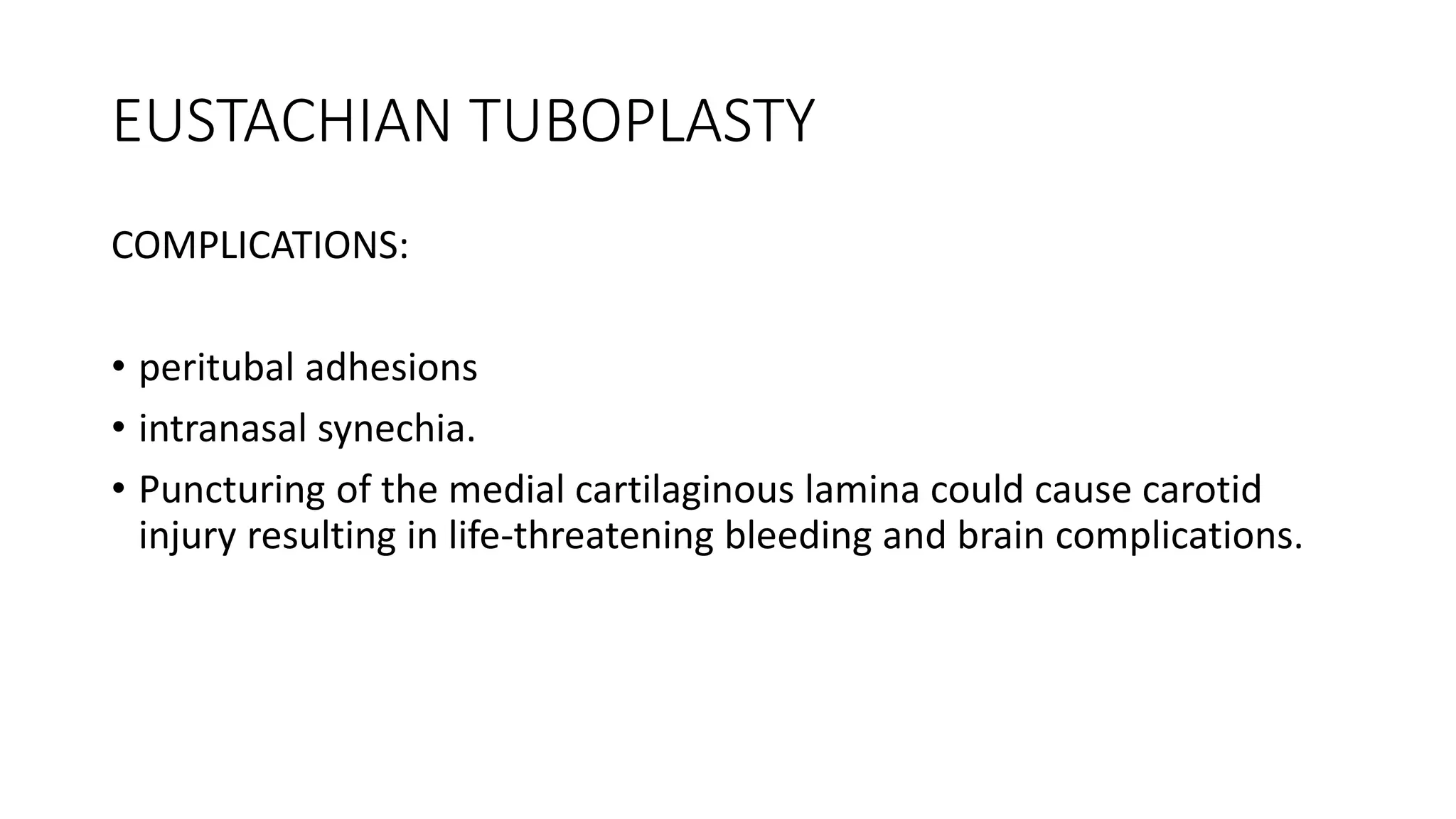 Eustachian tube dysfunction diagnosis and treatment | PPTX