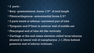 EUSTACHIAN TUBE FUNCTION TESTS.powerpoint presentation | PPTX