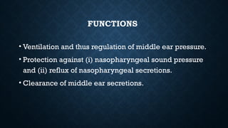 EUSTACHIAN TUBE FUNCTION TESTS.powerpoint presentation | PPTX