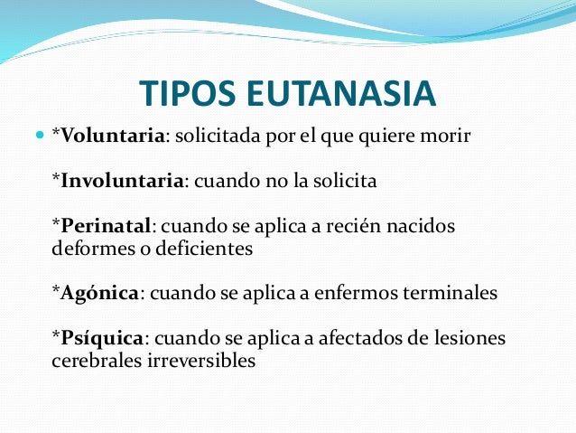 Eutanasia, ortotanasia y distanasia