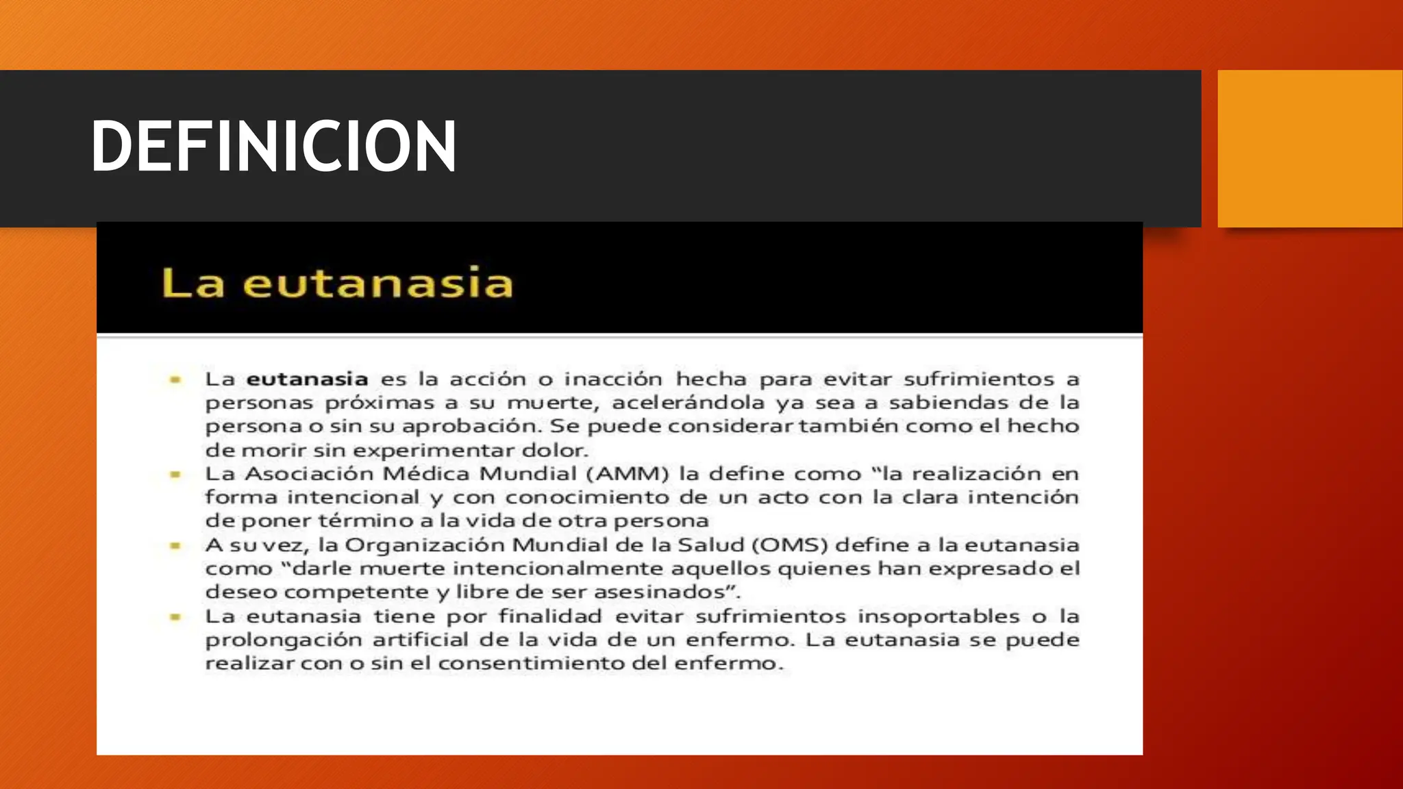 EUTANASIA POWER dilema etico power point enfermeria | PPT