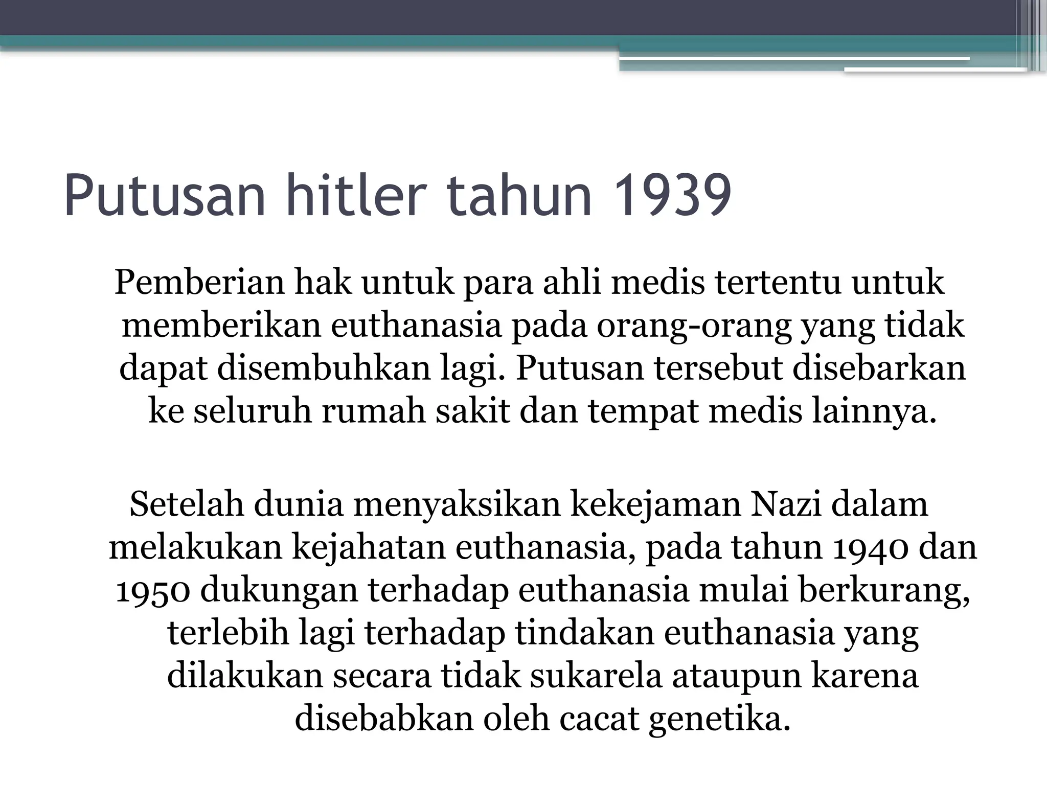 pembahasan eutanasia di dunia kesehatan. | PPTX