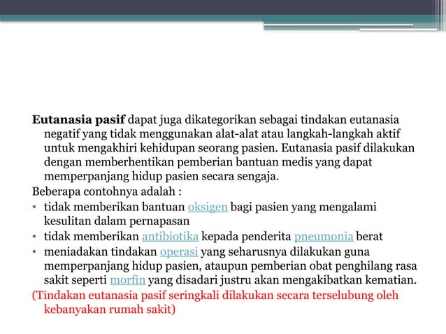 pembahasan eutanasia di dunia kesehatan. | PPT