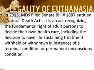 Euthanasia - Definition, Types, Legality and Arguments | PDF