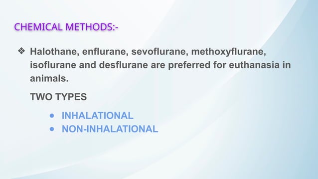 EUTHANASIA (HUMANE KILLING OF EXPERIMENTAL ANIMAL) .pptx | First Aid | Injuries