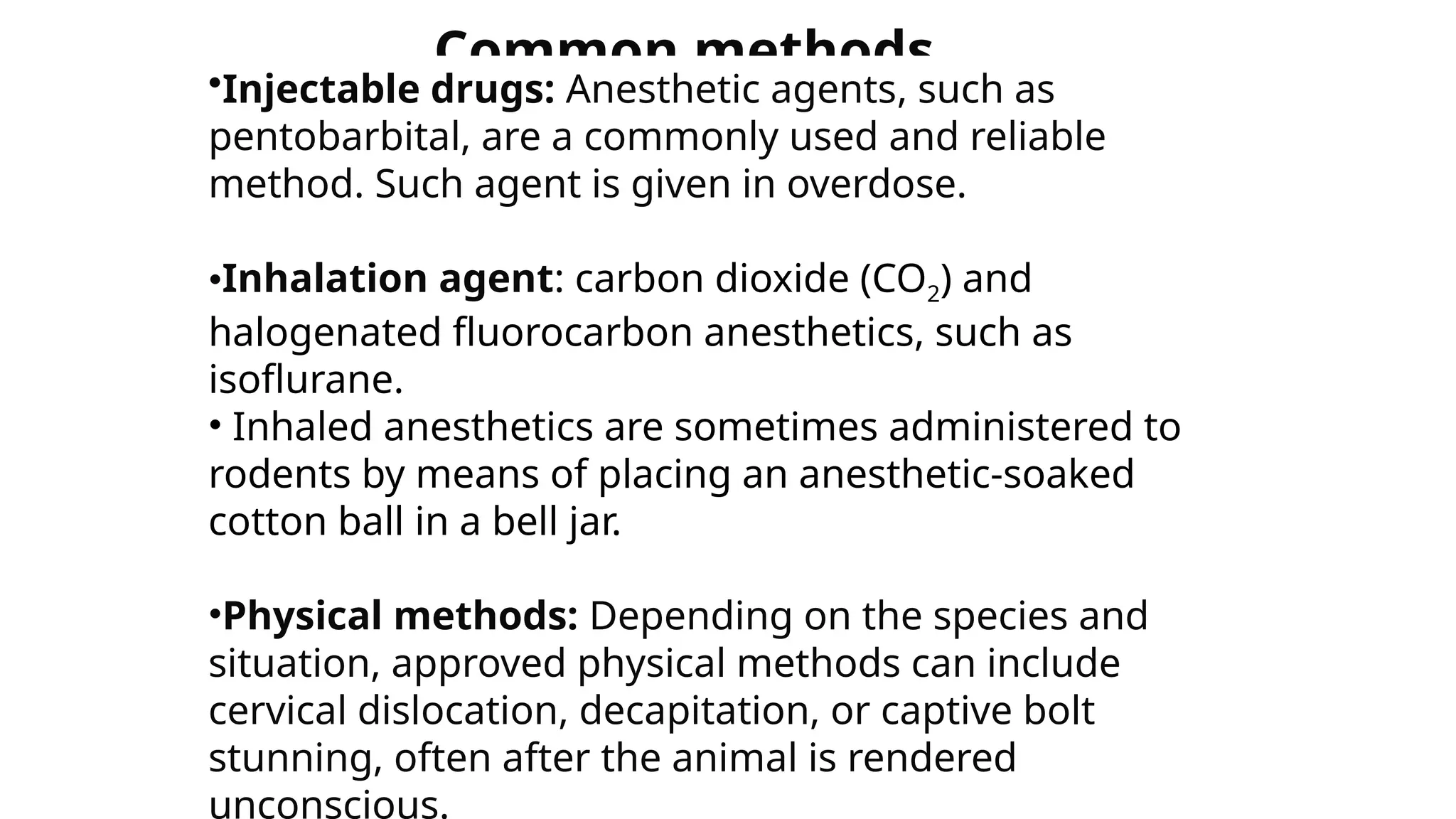 Euthanasia, animal waste disposal and anesthesia.pptx