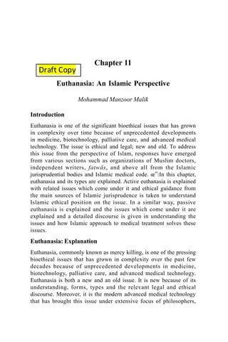 Euthanasia: An Islamic Perspective | PDF