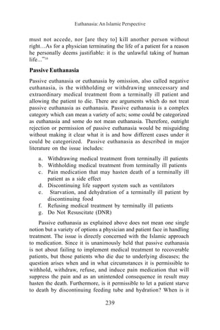 Euthanasia: An Islamic Perspective | PDF
