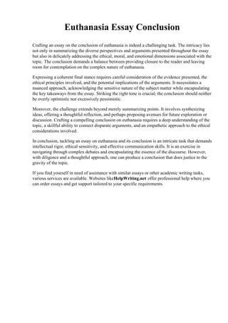 Euthanasia Essay Conclusion.pdf | Education