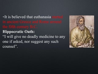 Euthanasia presentation (english) | PPTX | Religion & Spirituality