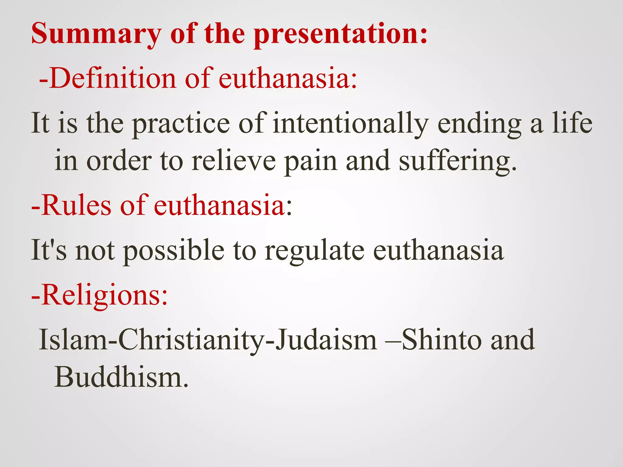 Euthanasia ppt | PPTX