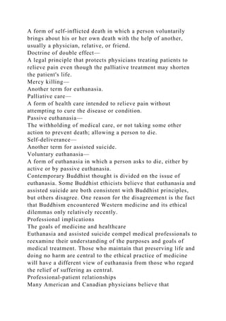 Euthanasiafrom Gale Encyclopedia of Nursing and Allied HealthD.docx