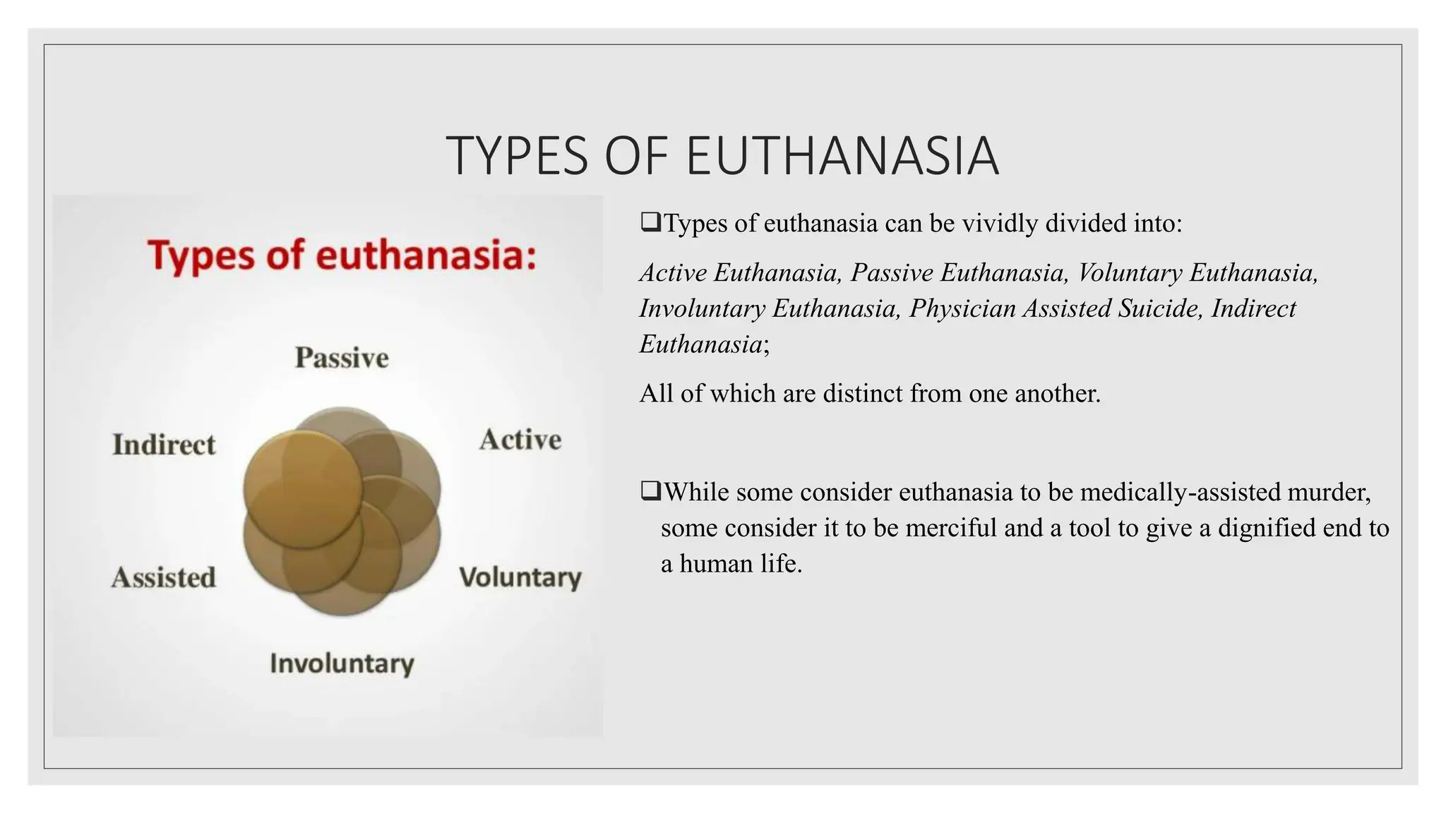 Introduction to Euthanasia – Medically Assisted Murder or Mercy Killing ...