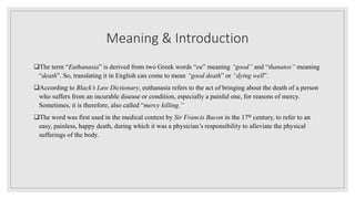 Introduction to Euthanasia – Medically Assisted Murder or Mercy Killing ...