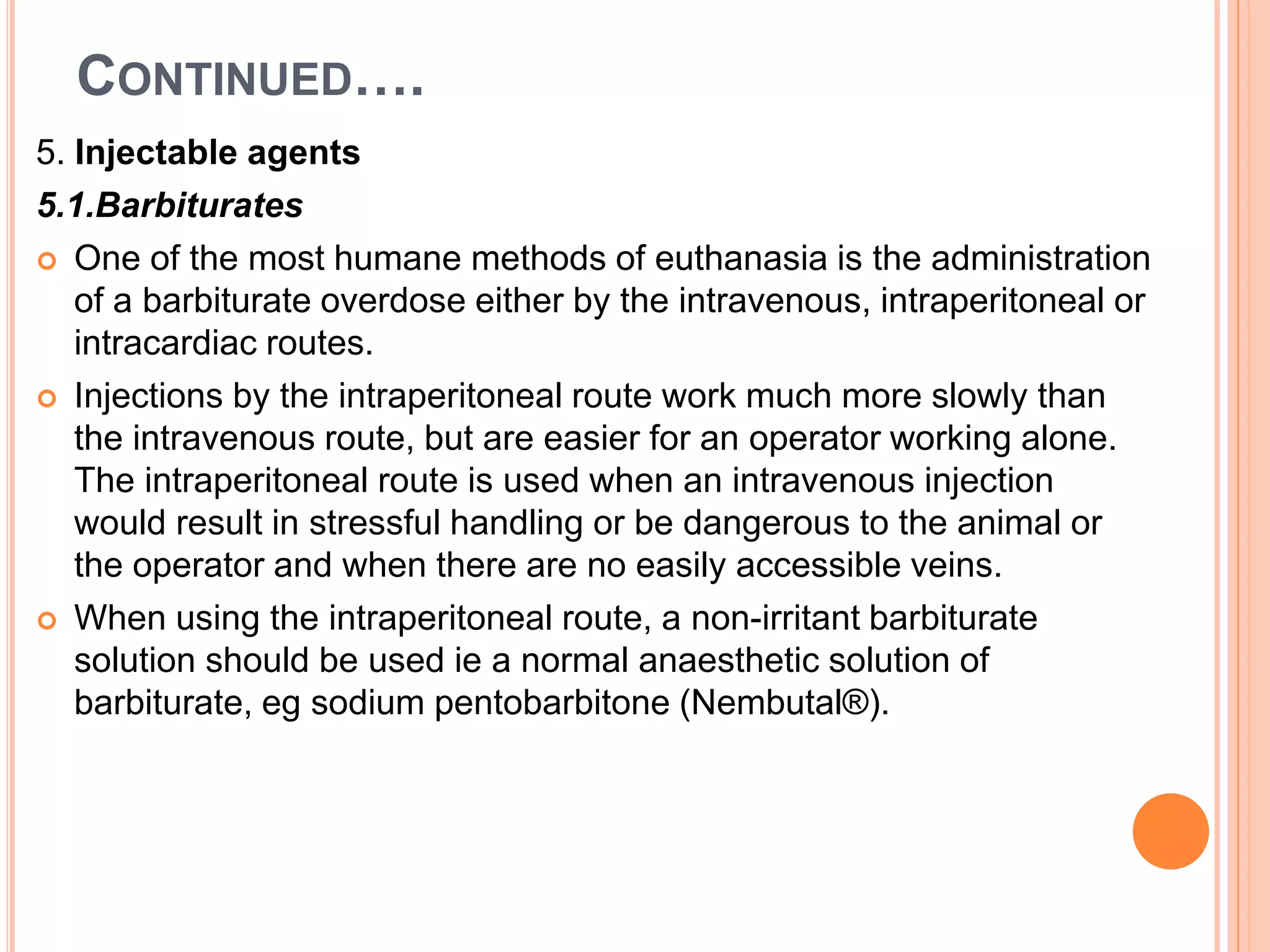 Euthanasia of experimental animals | PPTX