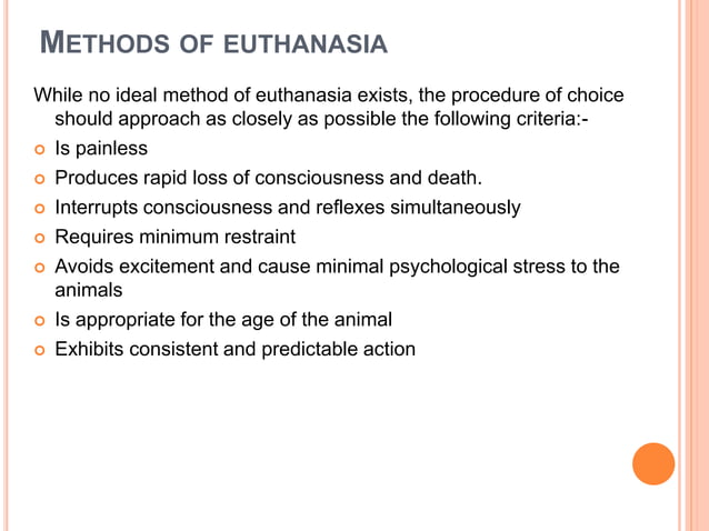 Euthanasia of experimental animals | PPTX
