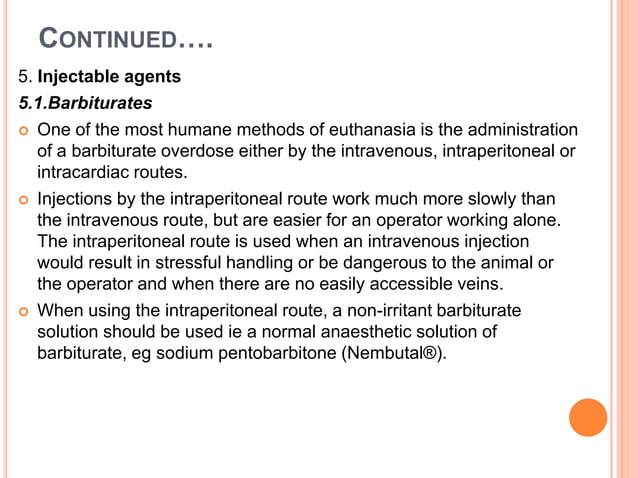 Euthanasia of experimental animals | PPTX