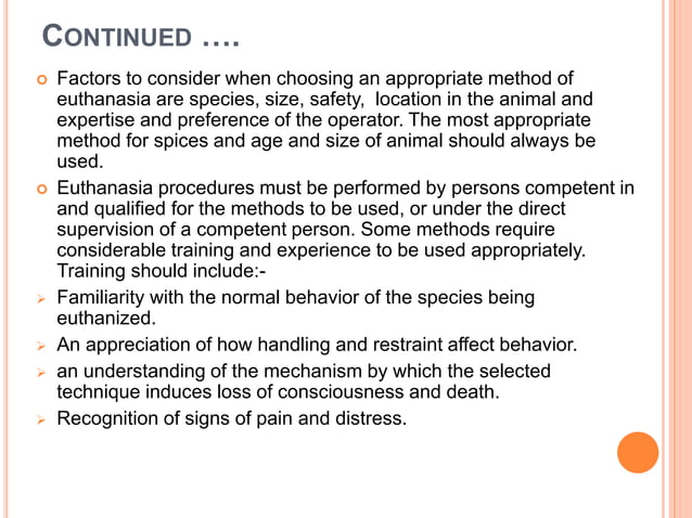 Euthanasia of experimental animals | PPTX