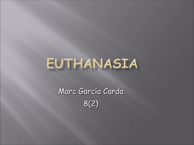 Euthanasia Powerpoint | PPT | First Aid | Injuries