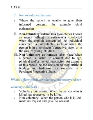 Euthanasia presentation | DOCX | First Aid | Injuries