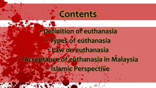 Euthanasia Slide Presentation .. | PPTX | Bereavement | Family and ...