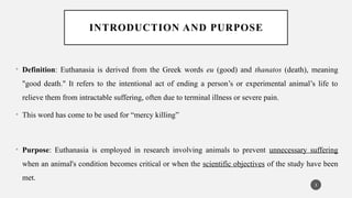 Euthanasia in Biomedical Research: Methods, Ethics, and Regulatory ...