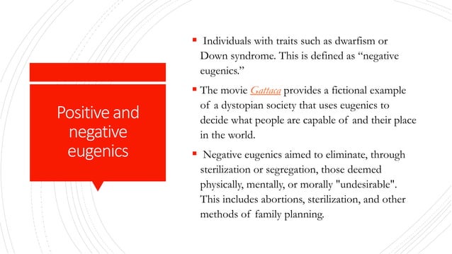 Euthenics eugenics and genetic counselling | PPTX | Reproductive Health ...