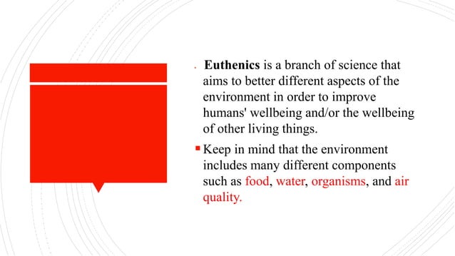 Euthenics eugenics and genetic counselling | PPTX | Reproductive Health ...