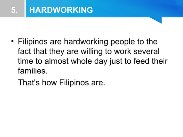 Filipino Traits and Characteristics | PPT