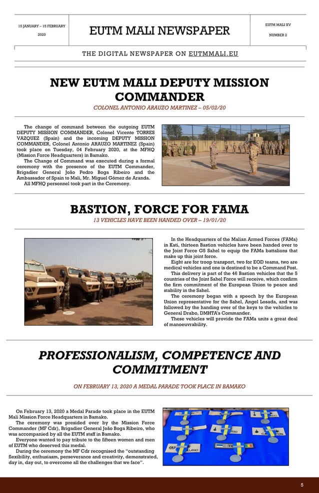 PUBLIC AFFAIRS OFFICER EUTM MALI EUROPEAN UNION | PDF
