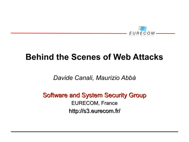 Behind The Scenes Of Web Attacks | PPT