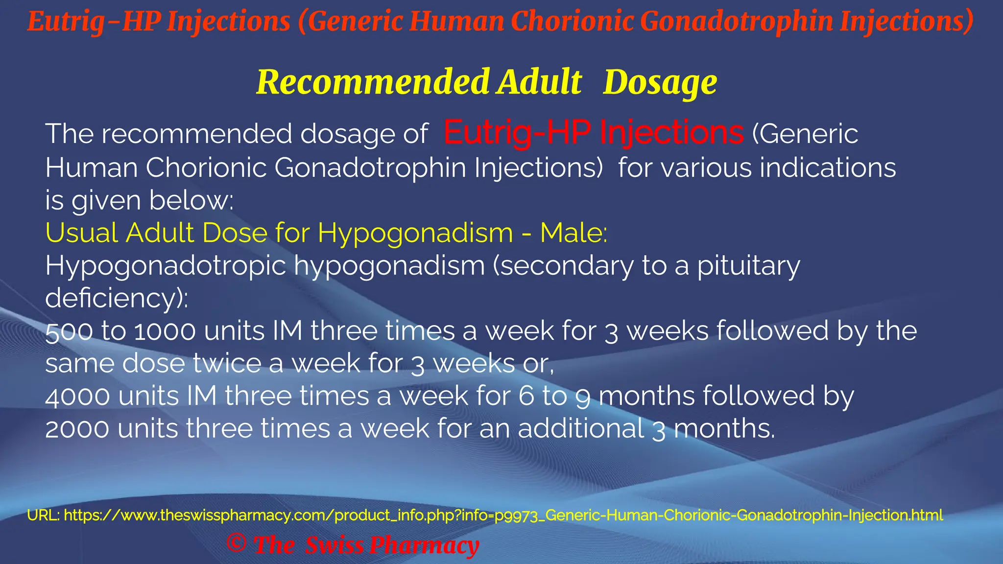 Eutrig-HP Injections (Generic Human Chorionic Gonadotrophin Injections ...