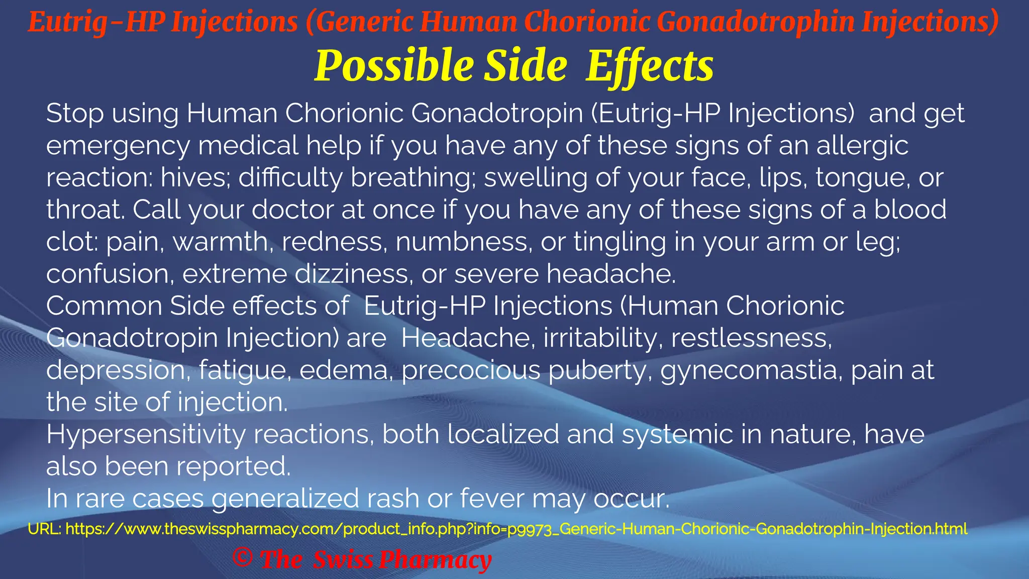 Eutrig-HP Injections (Generic Human Chorionic Gonadotrophin Injections ...