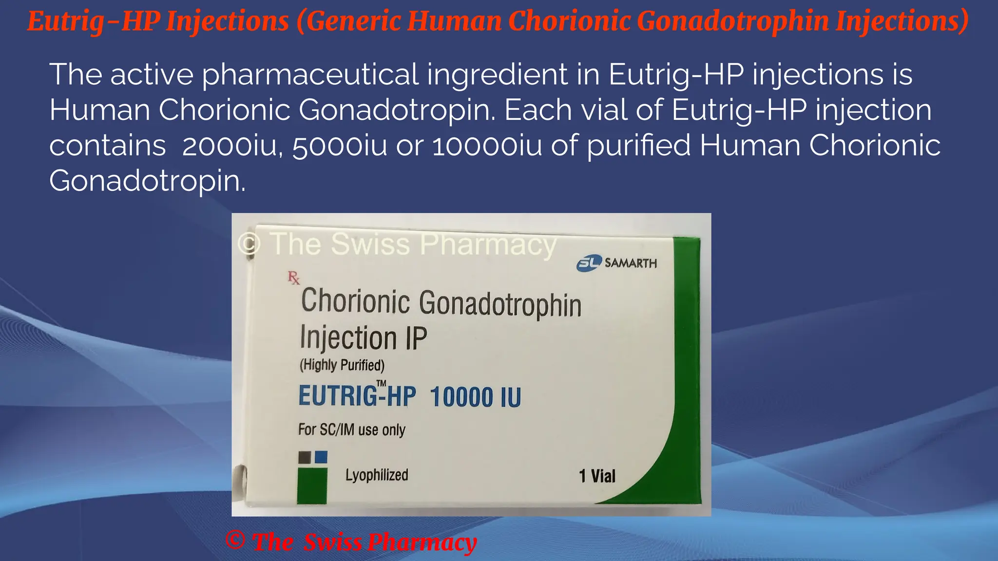 Eutrig-HP Injections (Generic Human Chorionic Gonadotrophin Injections ...