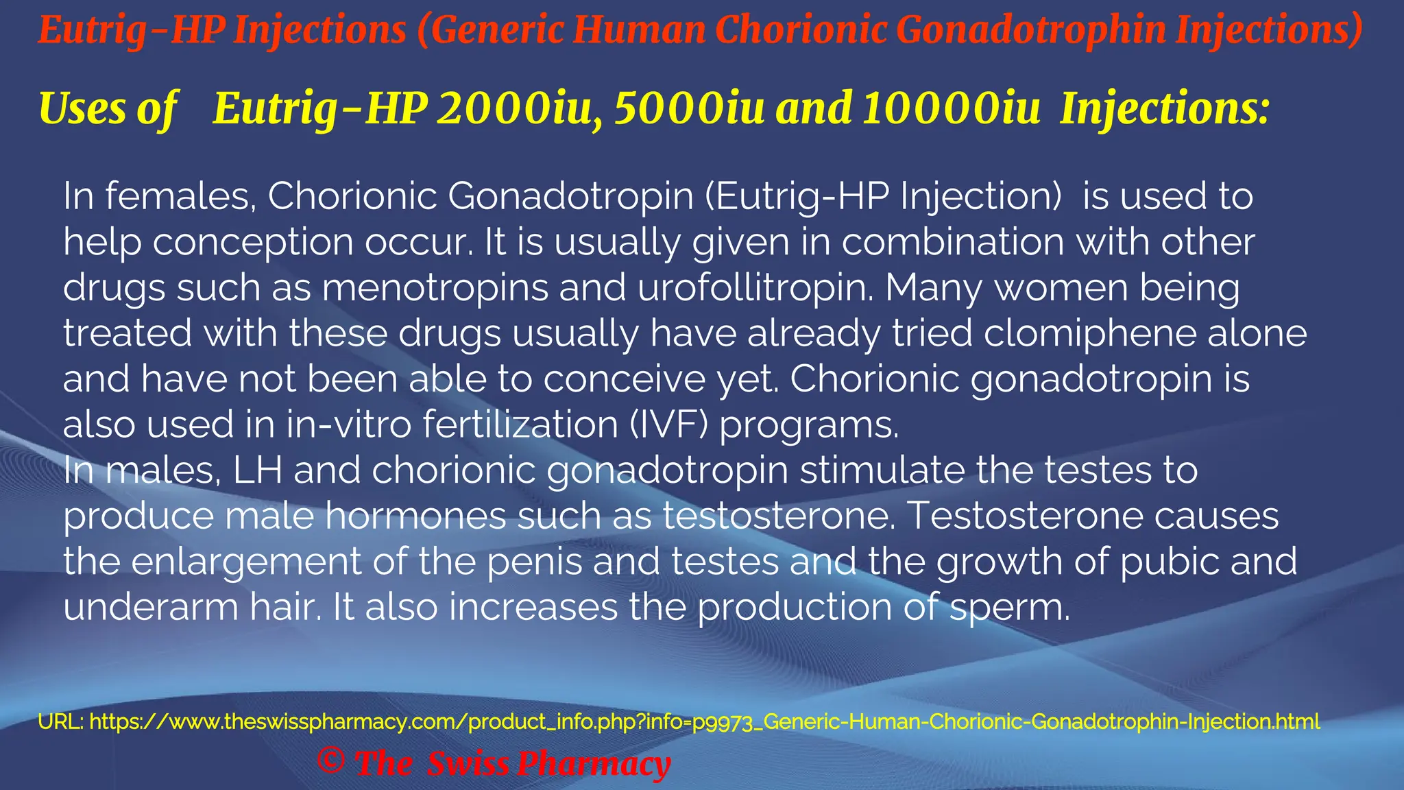 Eutrig-HP Injections (Generic Human Chorionic Gonadotrophin Injections ...