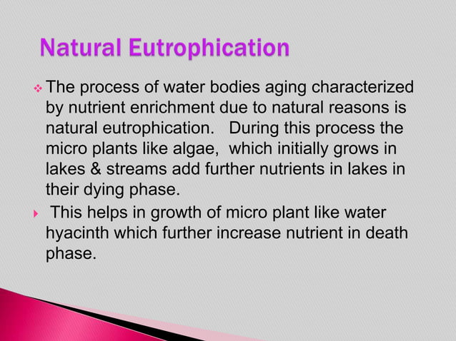 Eutrophication | PPTX | Environment | Science