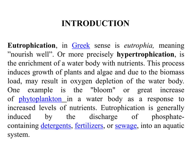 Eutrophication | PPTX | Science