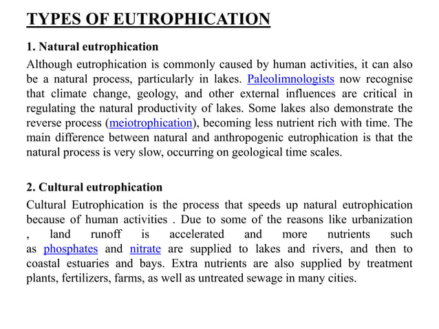 Eutrophication | PPTX | Science