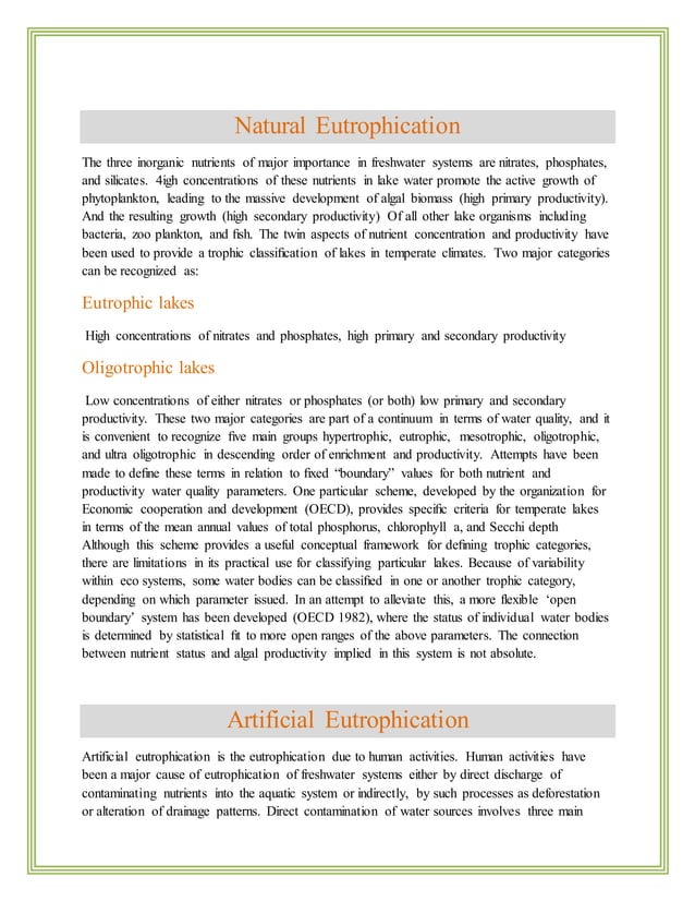 Eutrophication | PDF