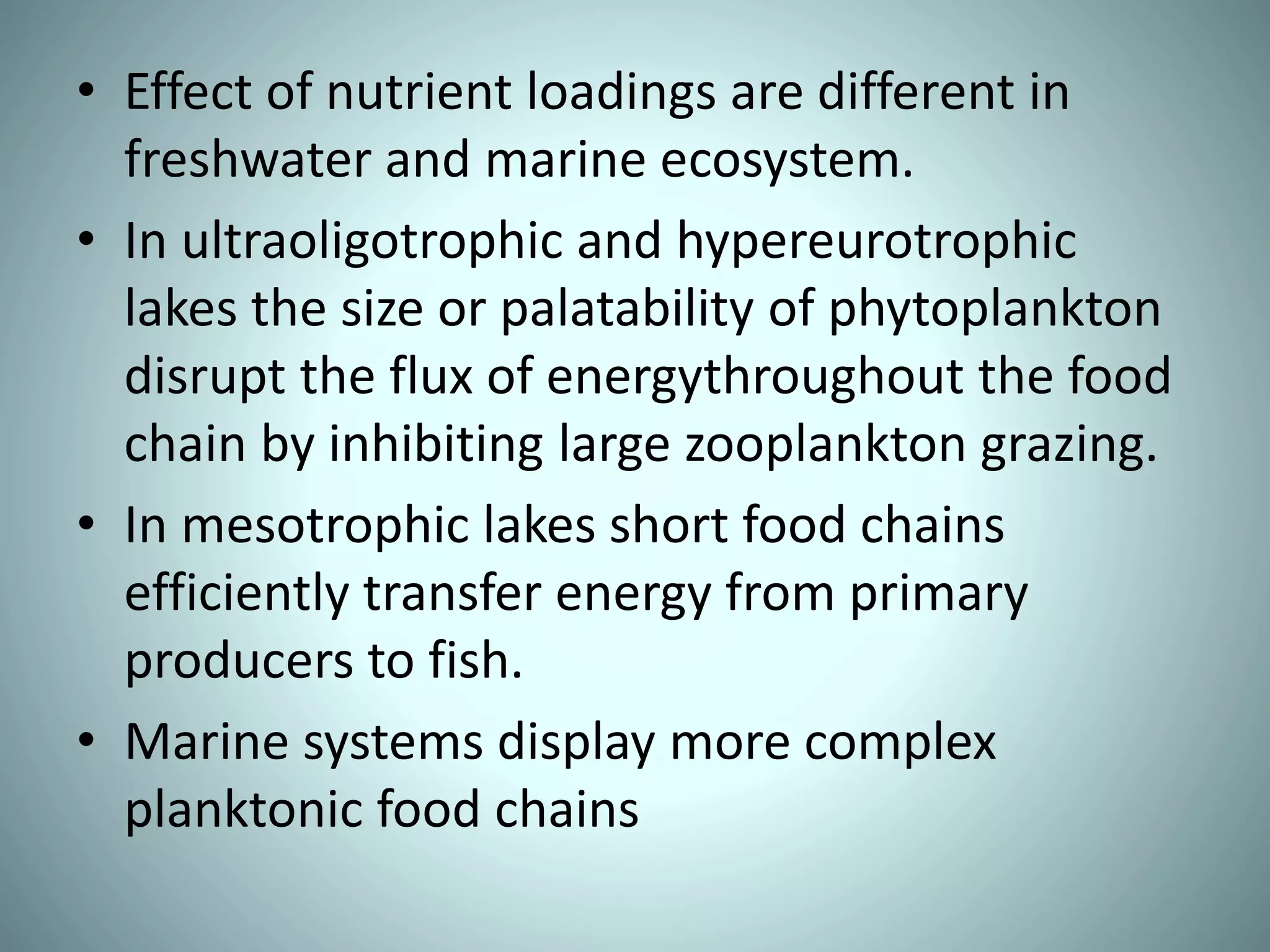Eutrophication food chain in aquatic ecosystem | PPTX