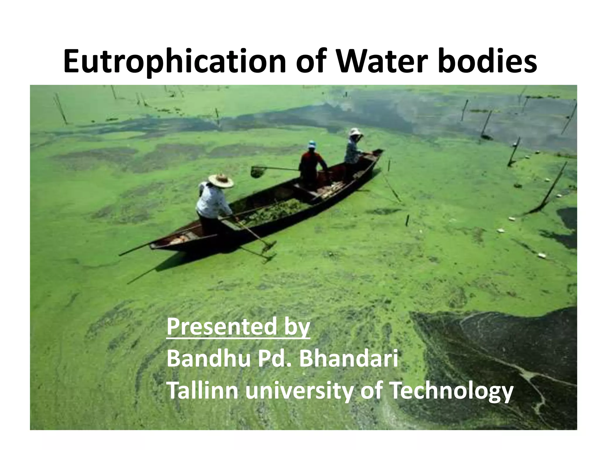 Eutrophication of water body | PPTX