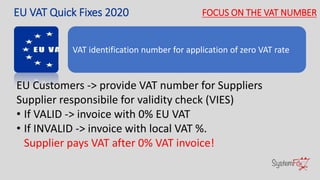 EU VAT Quickfix 2020 SystemFox SAP plugin | PPTX