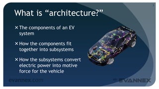 Electric Vehicle University - 103 EV ARCHITECTURE, COMPONENTS | PPTX