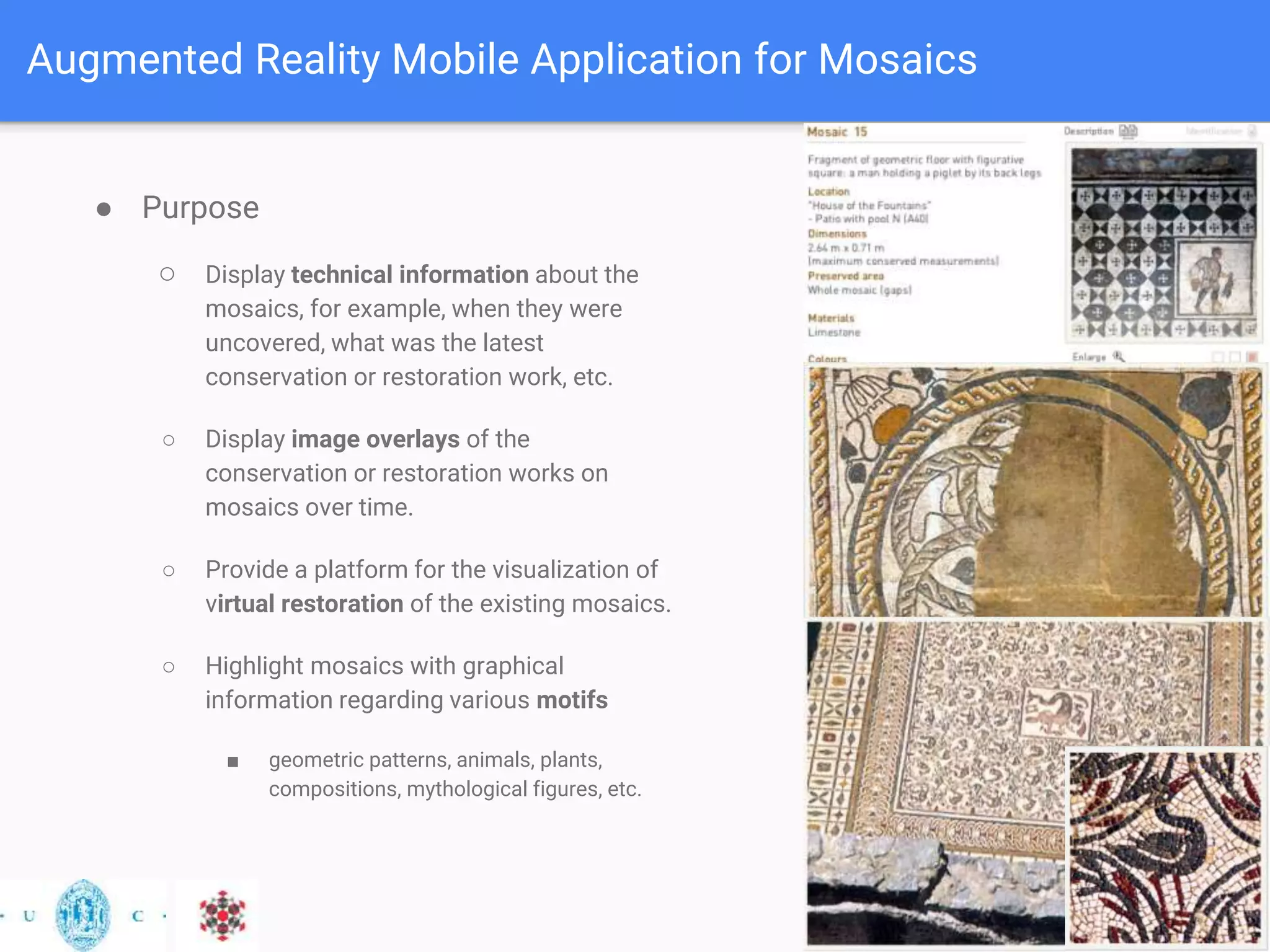 Evaluation of Multi-Platform Mobile AR Frameworks for Roman Mosaic ...