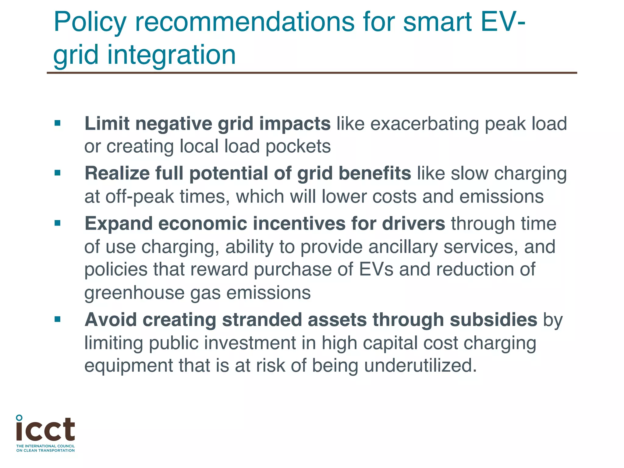 Electric Vehicle Grid Integration in the U.S., Europe, and China | PDF