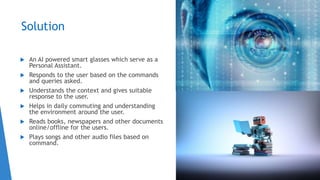 EdisonV2 - Smart Vision for Visually Impaired | PPTX